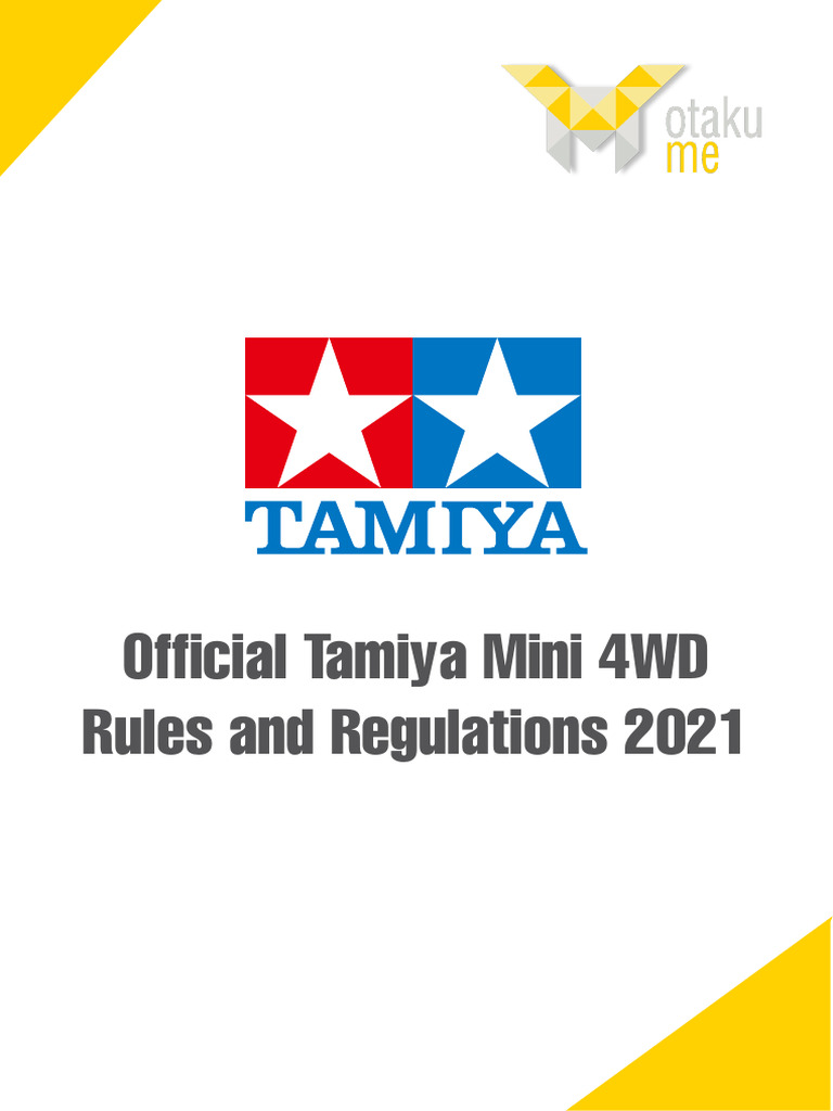 Tamiya Mini 4WD Competition Rules 2021 | PDF | Four Wheel Drive | Axle