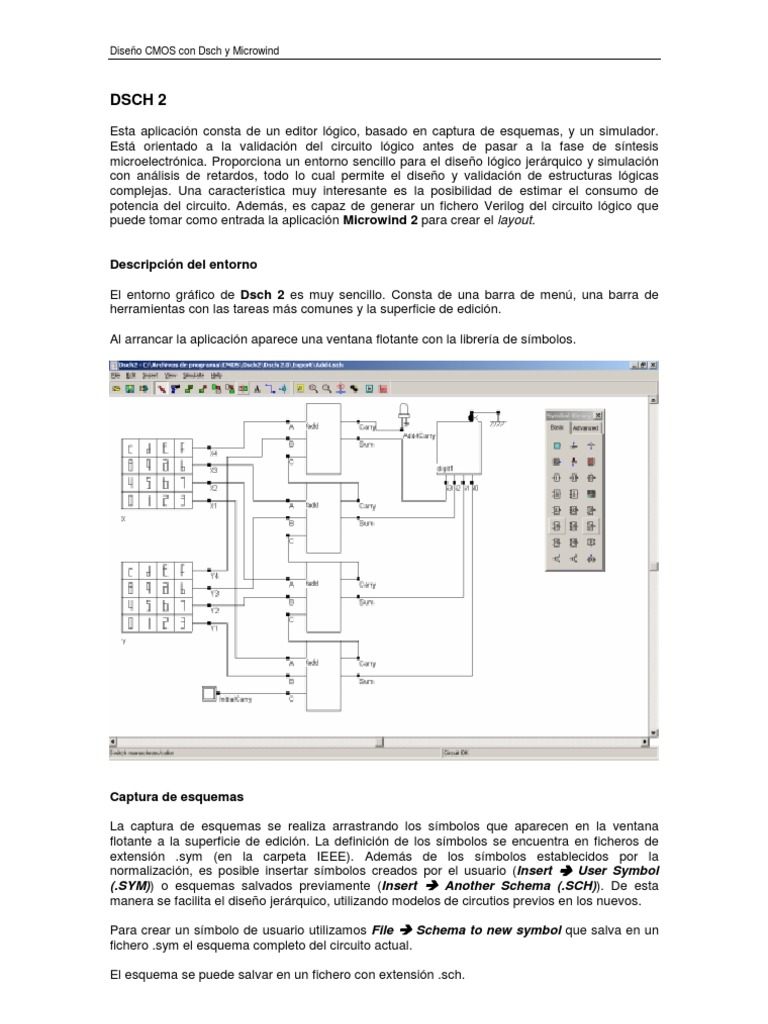 Diseño CMOS con DSCH y Microwind 2 | PDF | Circuito integrado | Archivo ...