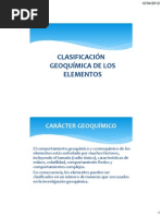 Clasificación Geoquímica de Goldschmidt | PDF | Minerales | Tierra