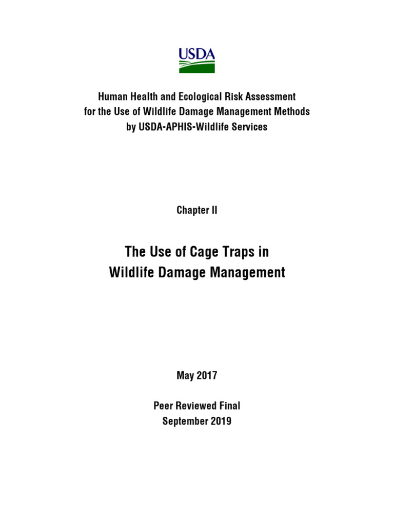 Evaluating Cage Traps for Wildlife Management | PDF | Trapping | Risk