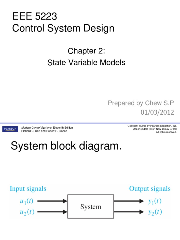 Chapter 2 State Space Representation Pdf Control Theory Control System