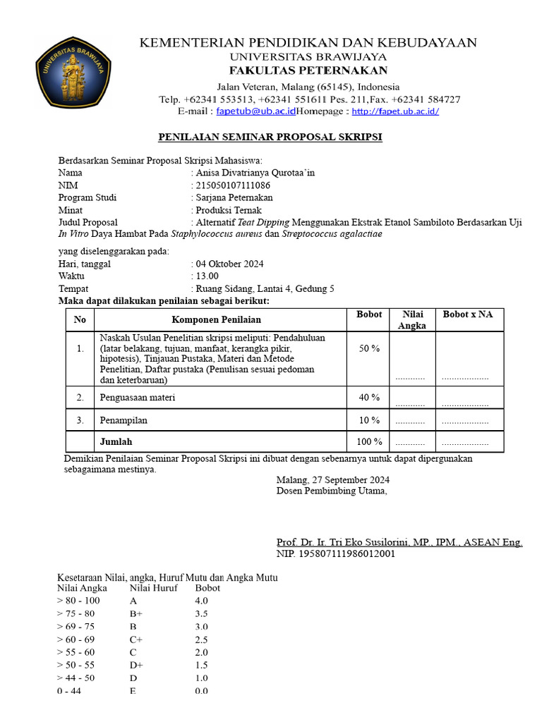 Surat Sempro 3 | PDF