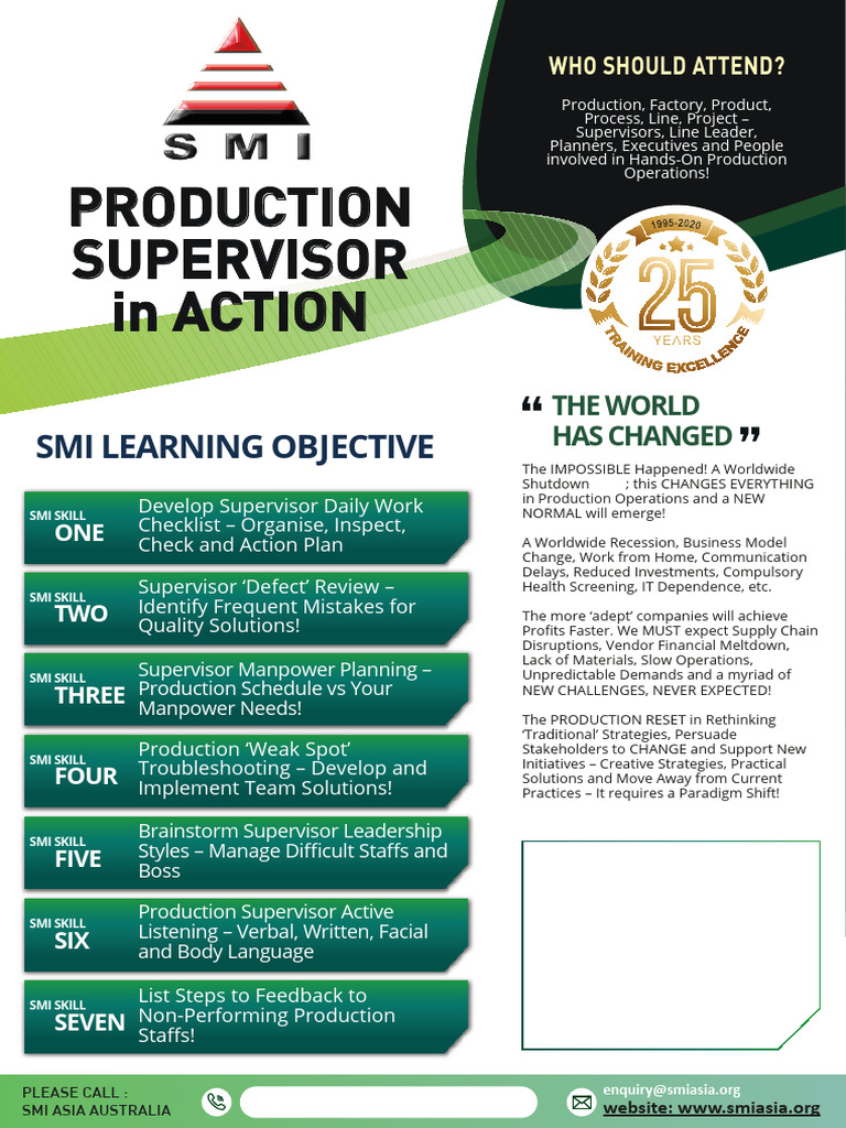 Production Supervisor in Action | PDF | Leadership | Supervisor