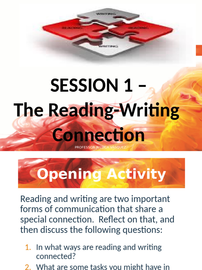 Session 1. The Reading Writing ConnectionUpdated | PDF | Literacy | Writing