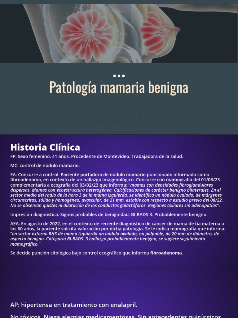 Patología Benigna De Mama Pdf Pecho Cáncer De Mama