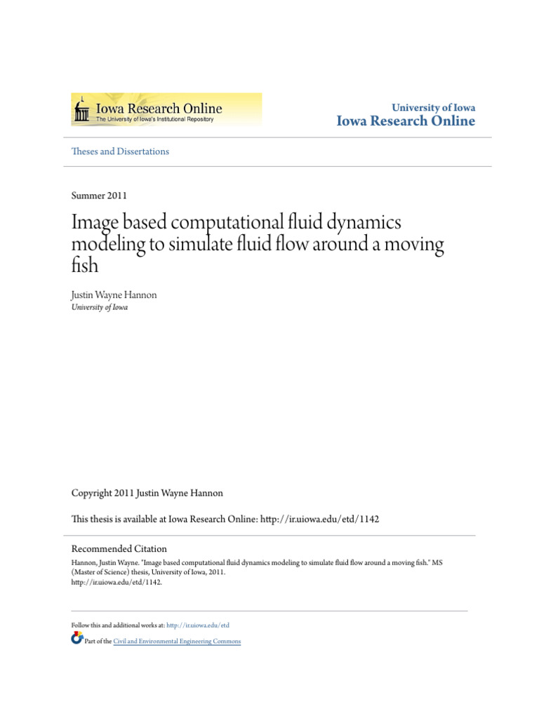 Fluid Dynamics of Fish Swimming Simulation | PDF | Turbulence ...