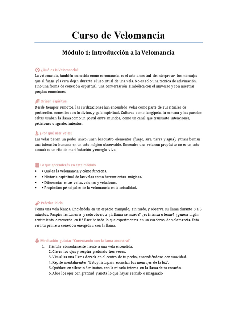 Curso de Velomancia: Introducción y Prácticas | PDF | Vela | Las emociones