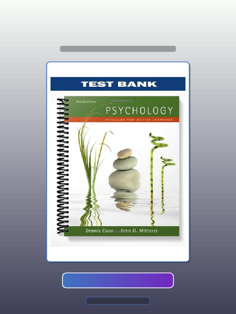 Psychology Modules for Active Learning 12th Edition by Coon Official ...