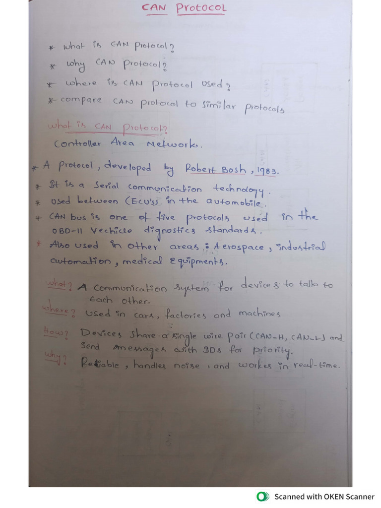 Can Protocol Handwritten Notes | PDF