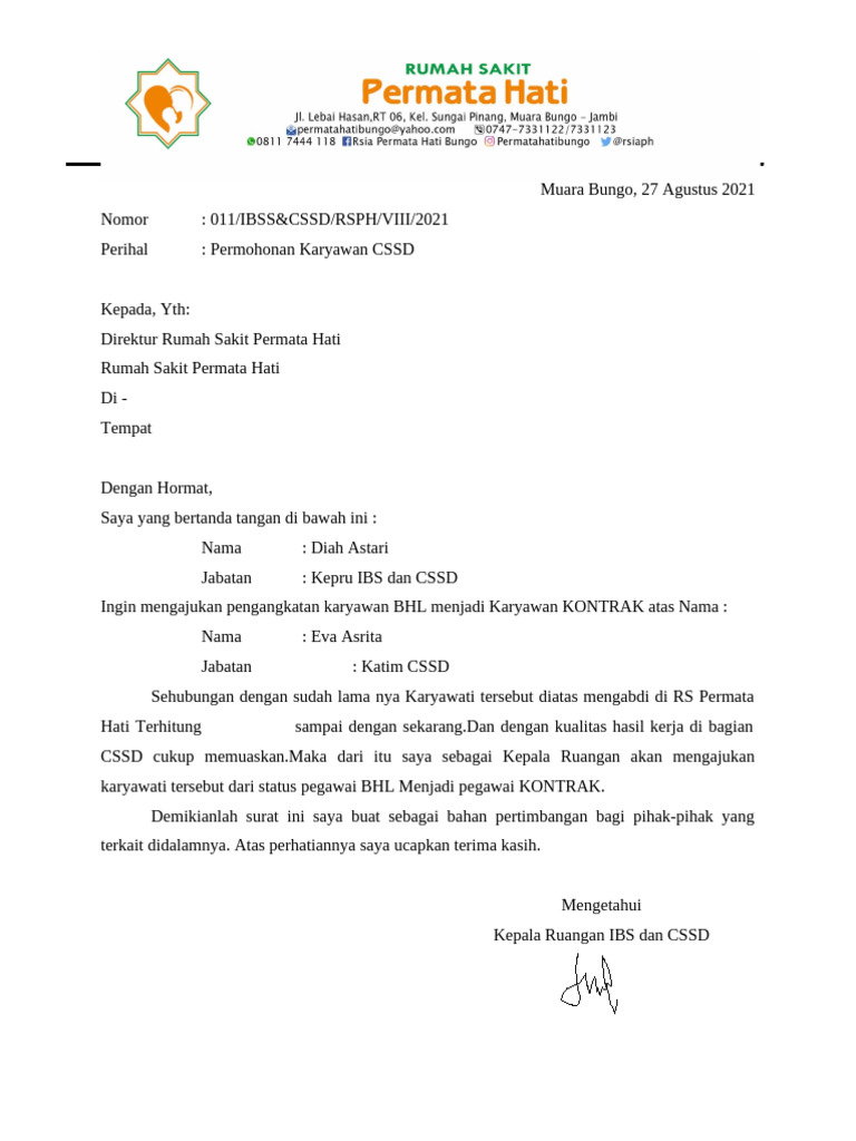 Surat Pengajuan Efa | PDF