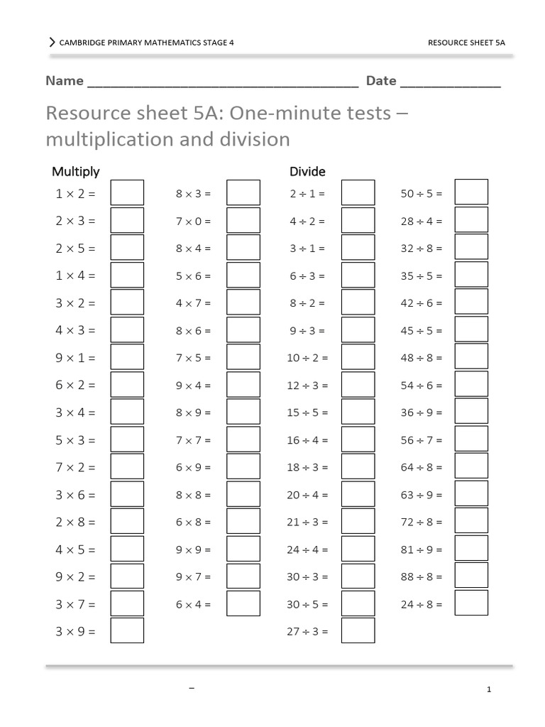 Prim Maths 4 2ed TR Resource 5a | PDF