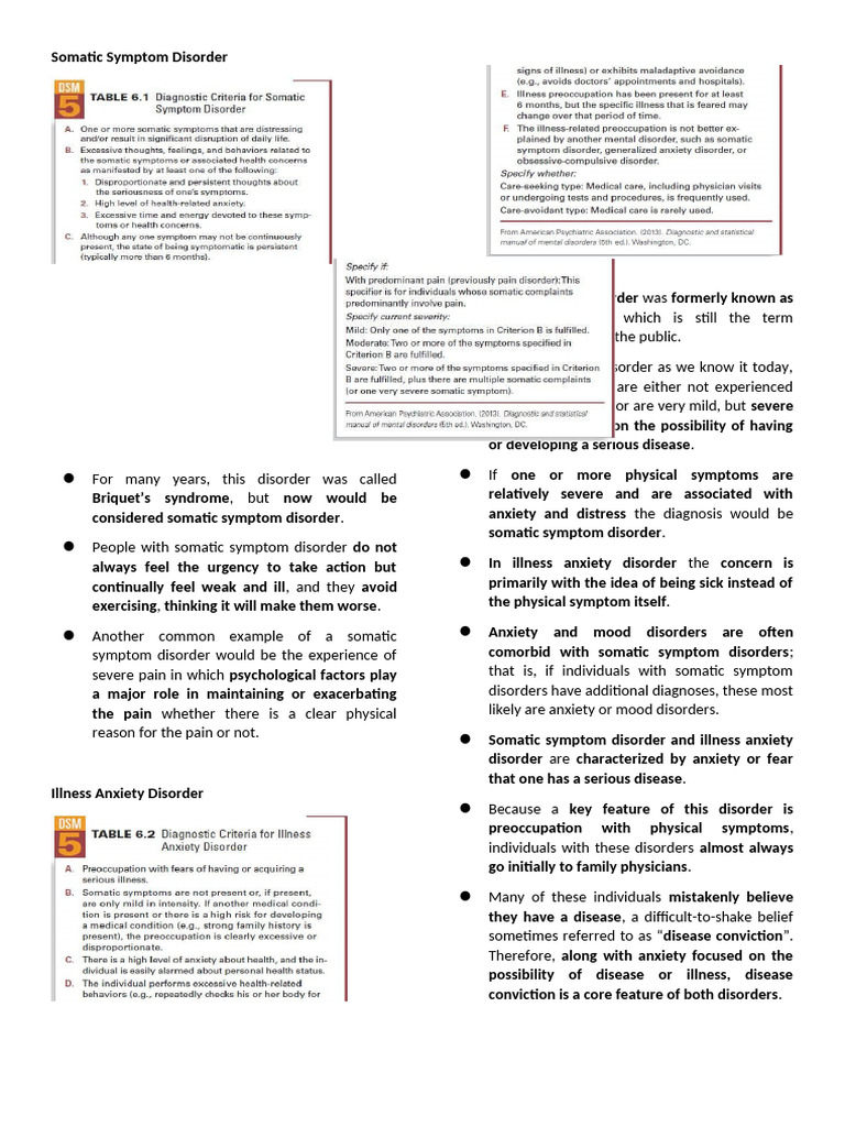 Understanding Somatic Symptom Disorder | PDF | Mental Disorder | Anxiety