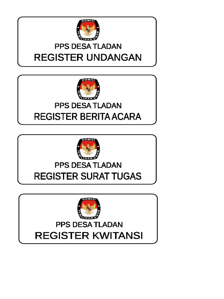 Tulisan Buku Register Pdf