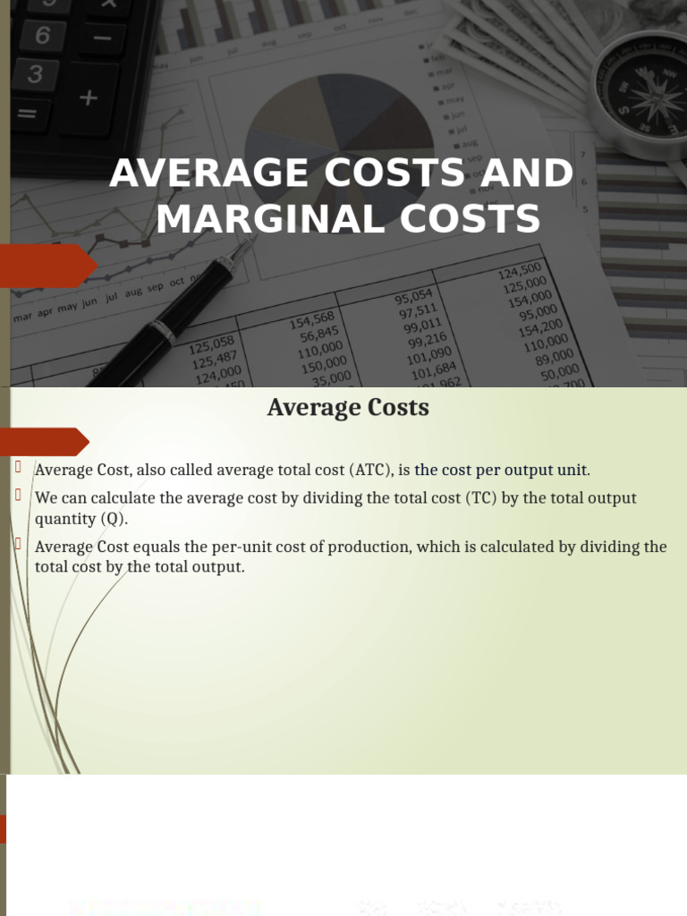 Average Costs and Marginal Costs | PDF | Average Cost | Marginal Cost
