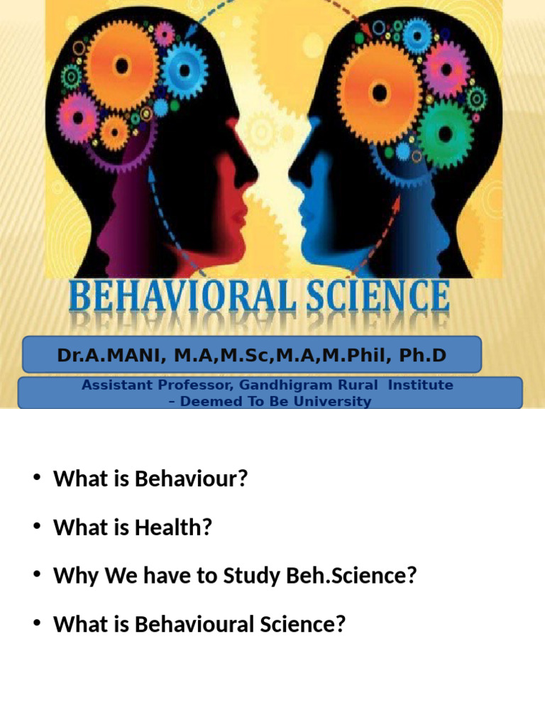 Understanding Human Behaviour Science | PDF | Behavior | Mind