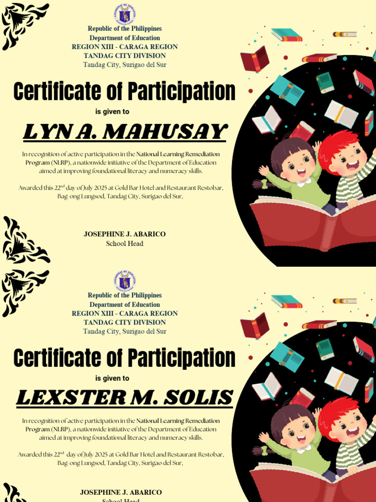 Red Beige Simple Illustartion Certificate of Achievement (1) | PDF