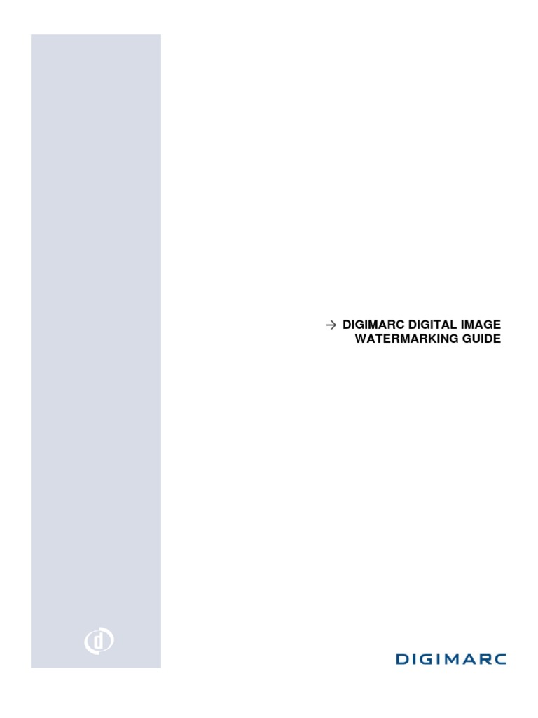 Digimarc Digital Image Watermarking Guide | PDF | Data Compression ...