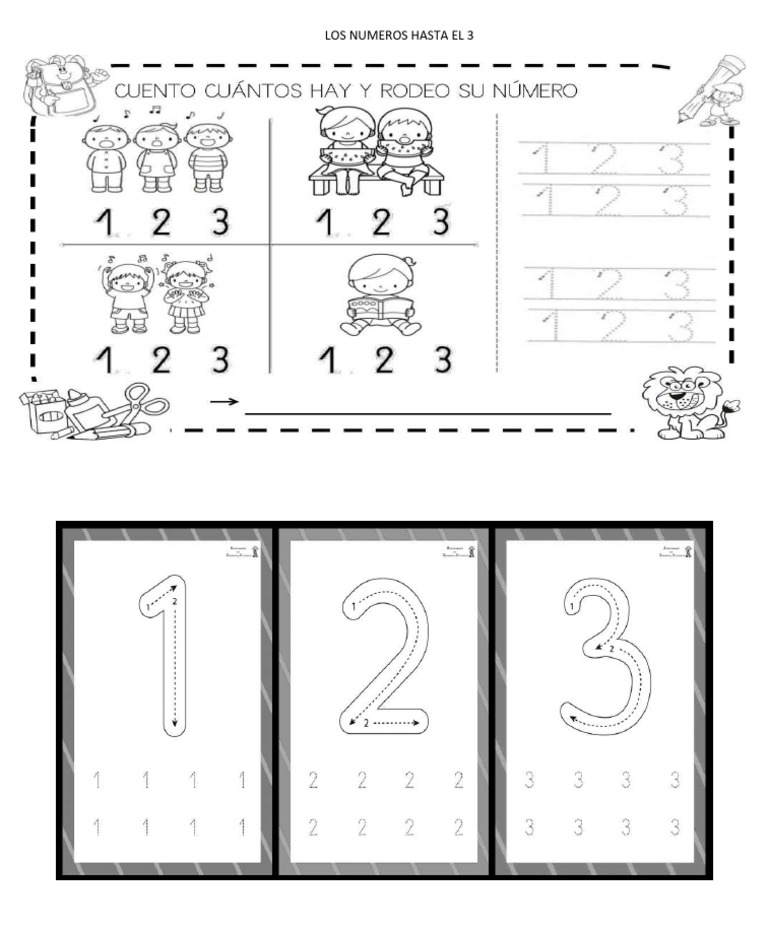 Los Numeros Hasta El 3 | PDF