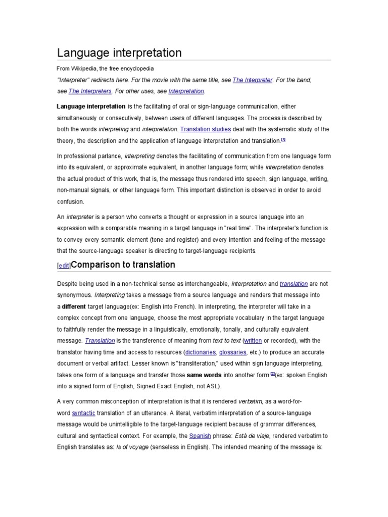 Language Interpretation | PDF | Language Interpretation | Semiotics