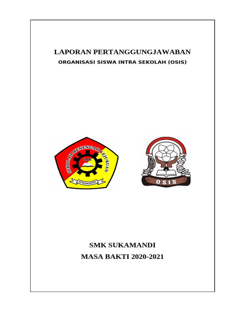 Laporan Pertanggung Jawaban Osis SMK Ski 2021 | PDF