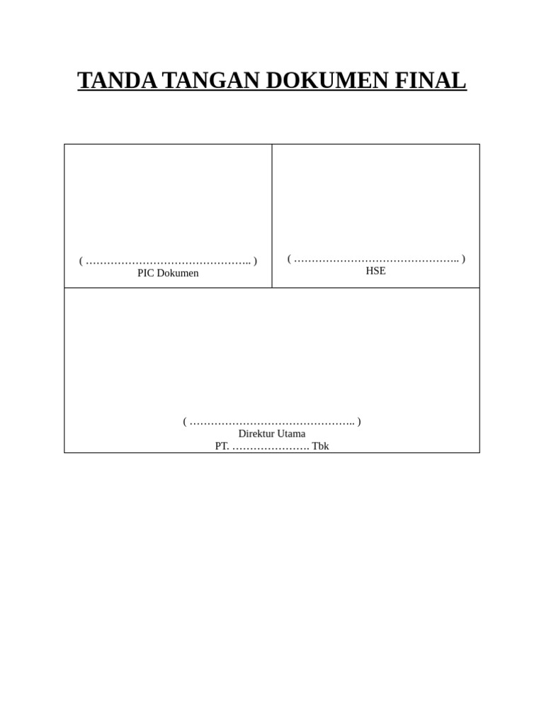 Tanda Tangan Dokumen Final | PDF