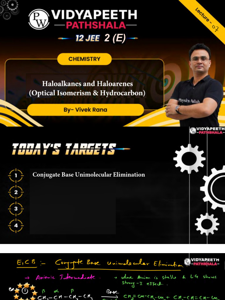 Haloalkanes and Haloarenes (Optical Isomerism & Hydrocarbon) | PDF