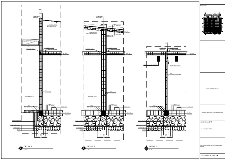 Detail Kolom dan Struktur Ruko | PDF