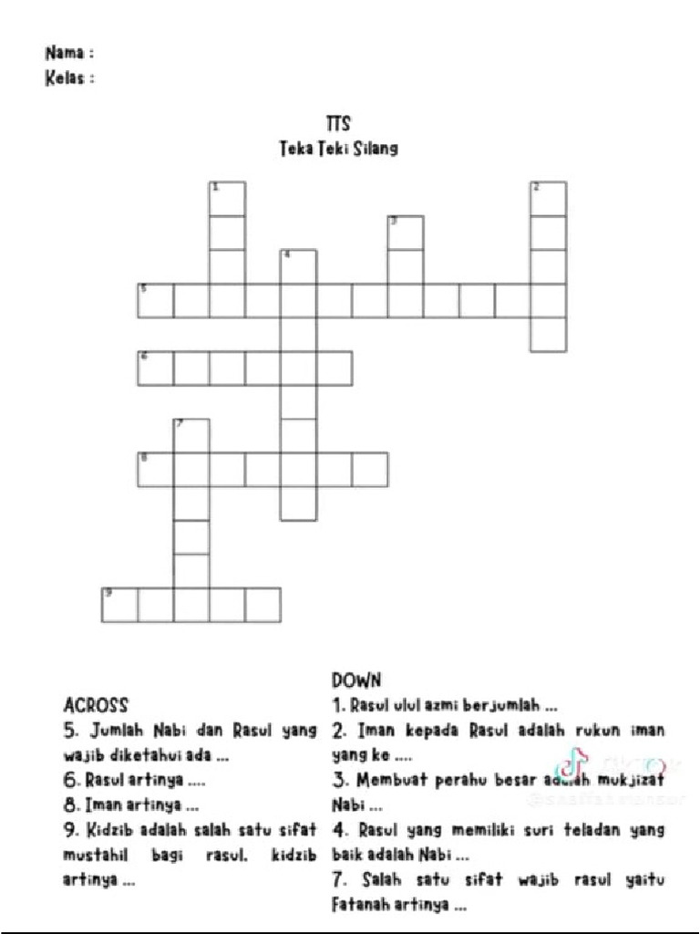 LKPD TTS Sifat Rasul | PDF