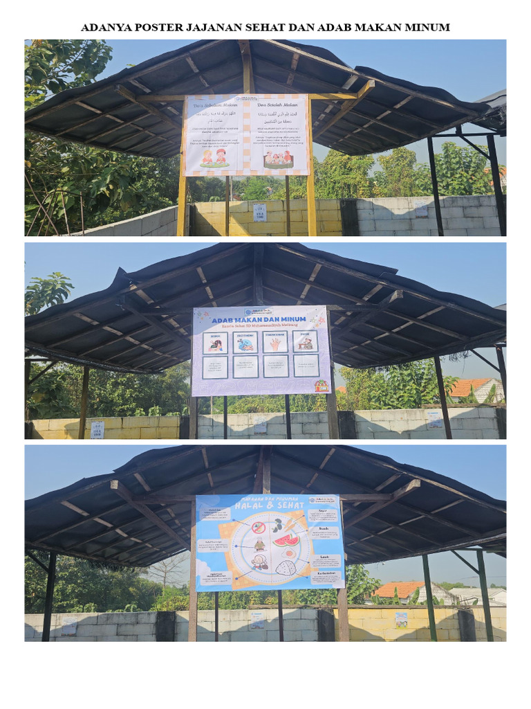 Adanya Poster Jajanan Sehat Dan Adab Makan Minum | PDF
