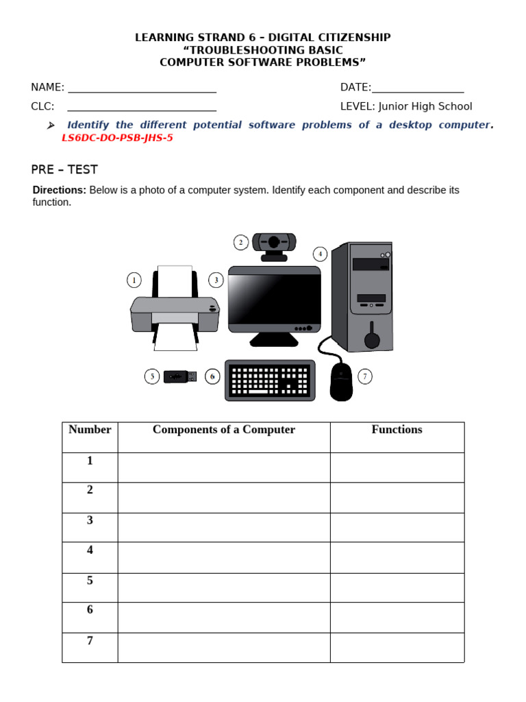 Ls6 Troubleshooting Basic Comp Worksheet | PDF | Troubleshooting | Wi Fi