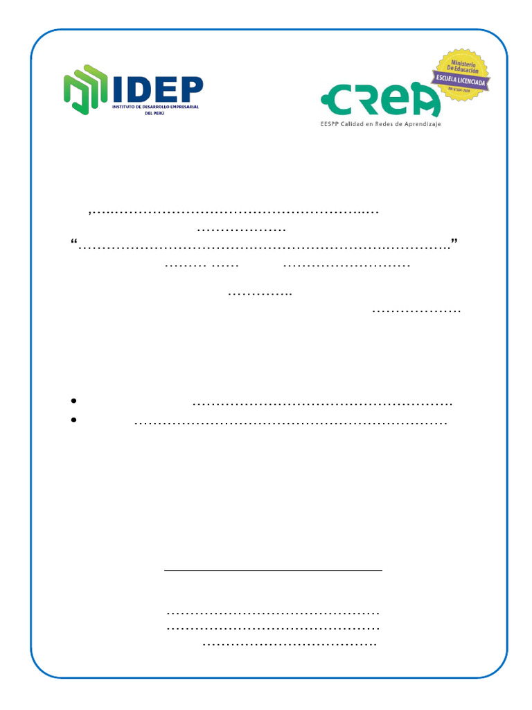 FORMATO DE CARGO PARA PAGO AULA CREA PARA RELLENAR (1) | PDF