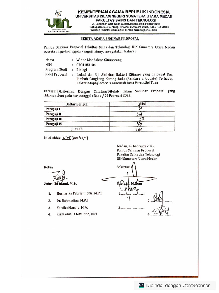 Berita Acara Sempro 26-02-2025 | PDF