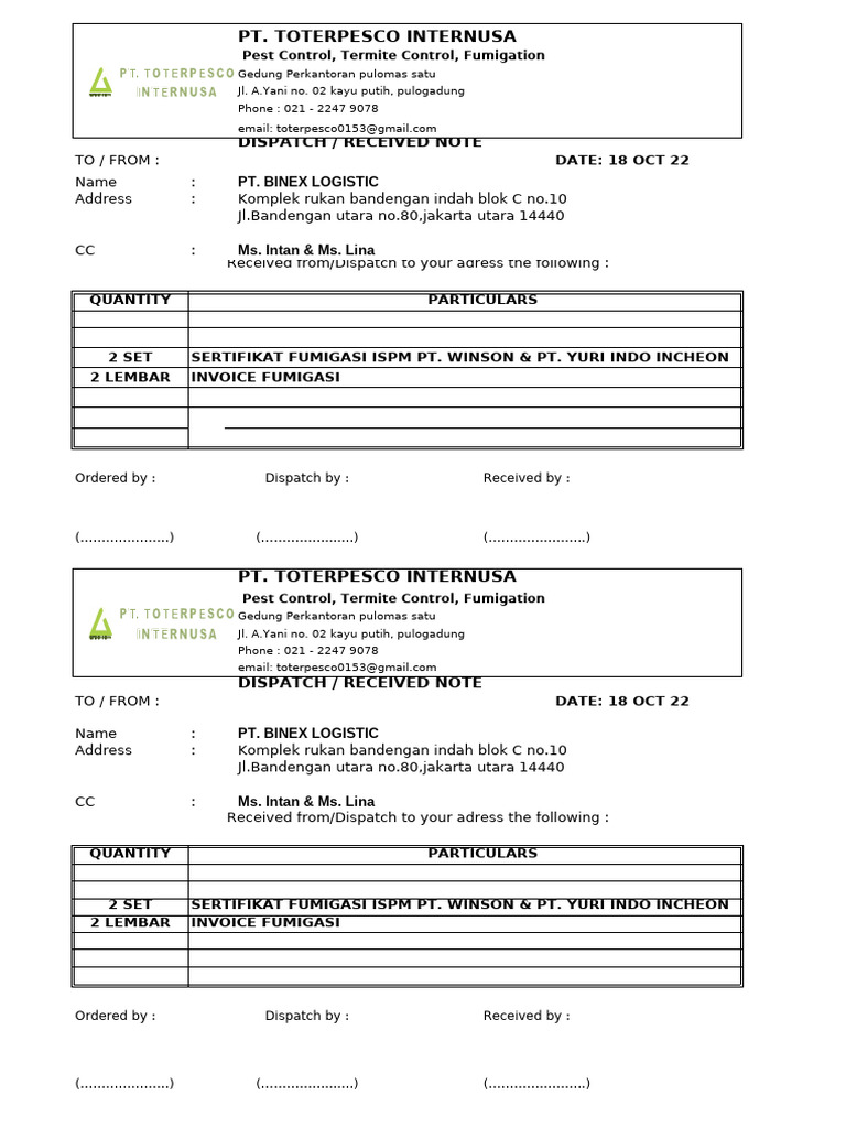 Binex Logistik | PDF | Pesticide