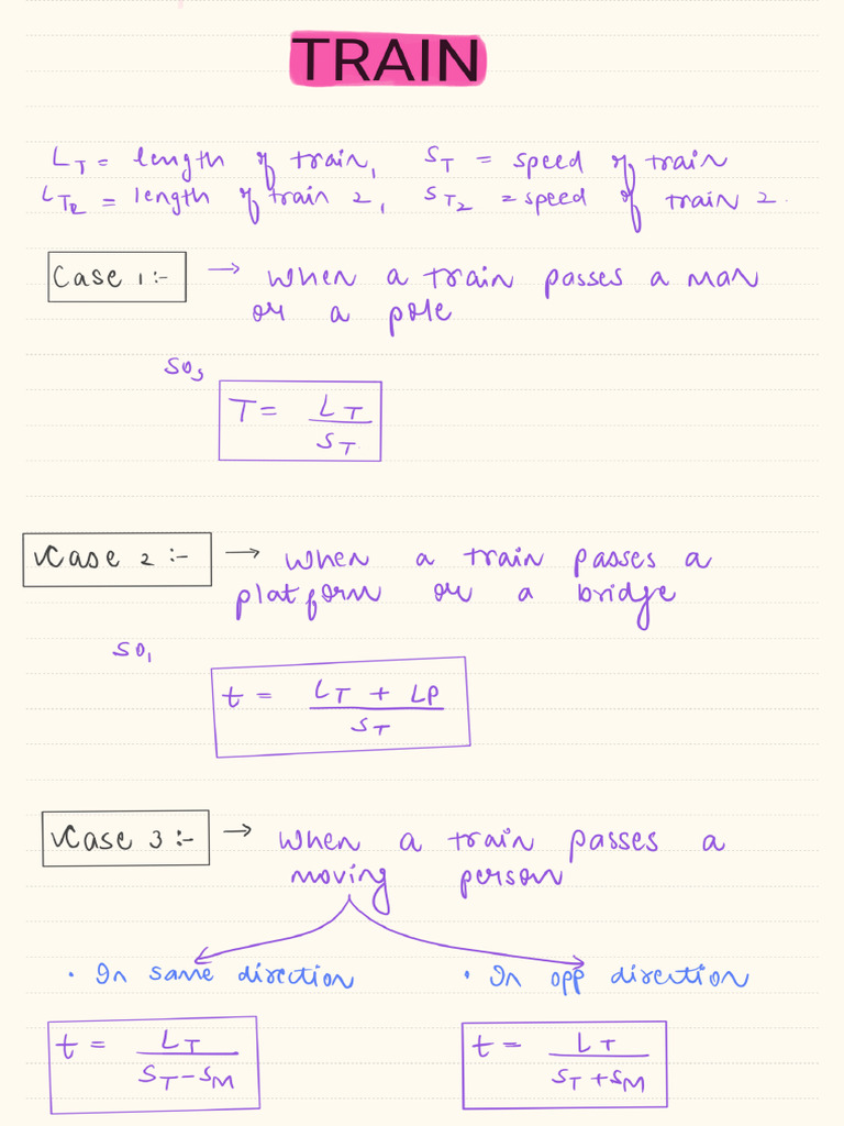 Maths - TRAIN Concepts | PDF