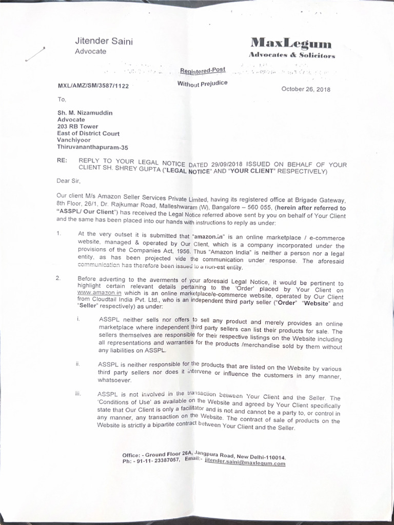 Reply Notice | PDF