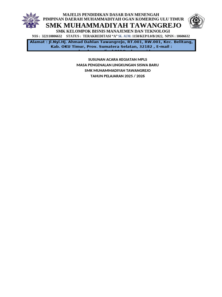 Susunan Acara Kegiatan MPLS 2023 | PDF