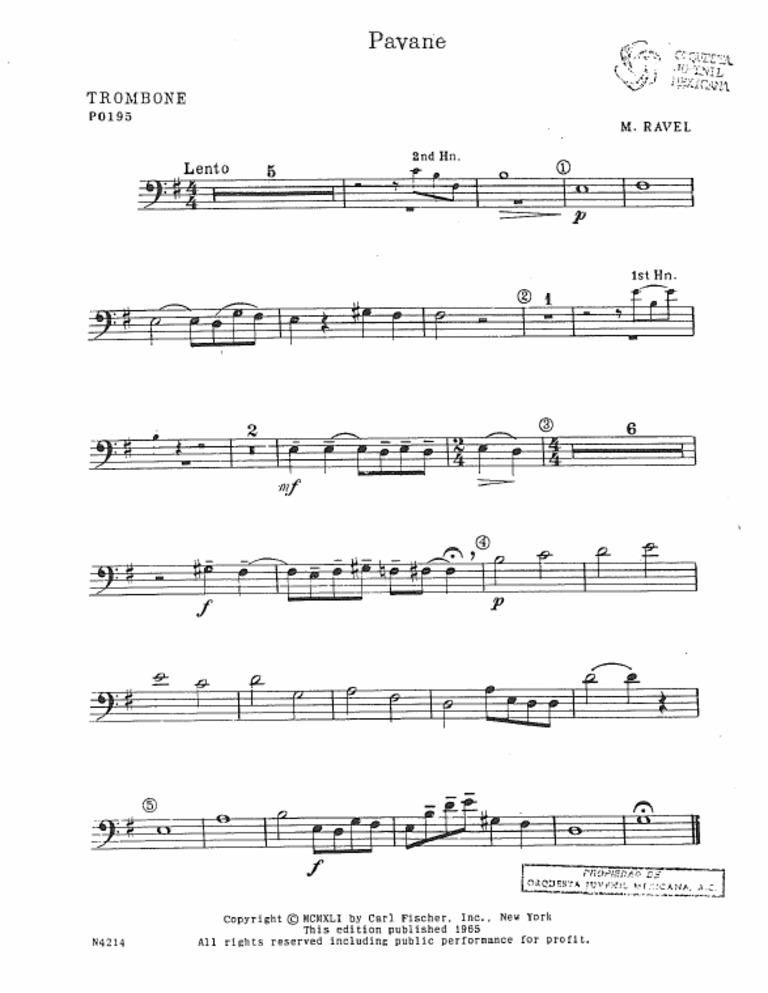 PAVANA TROMBON | PDF