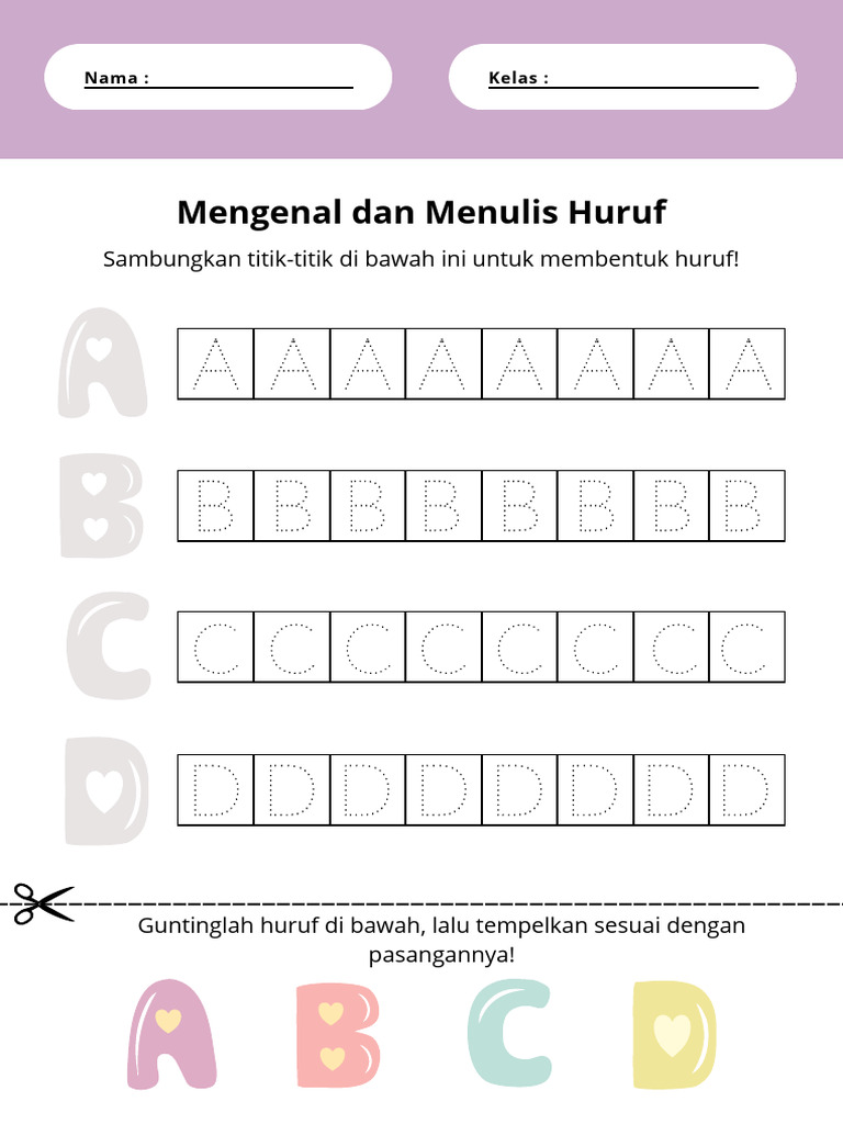 Aktivitas Menulis dan Mengenal Huruf | PDF