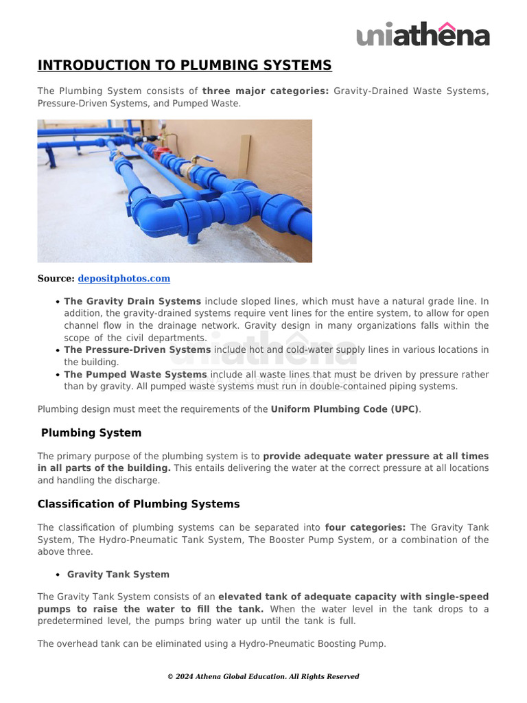 Overview of Plumbing Systems Design | PDF | Plumbing | Pump