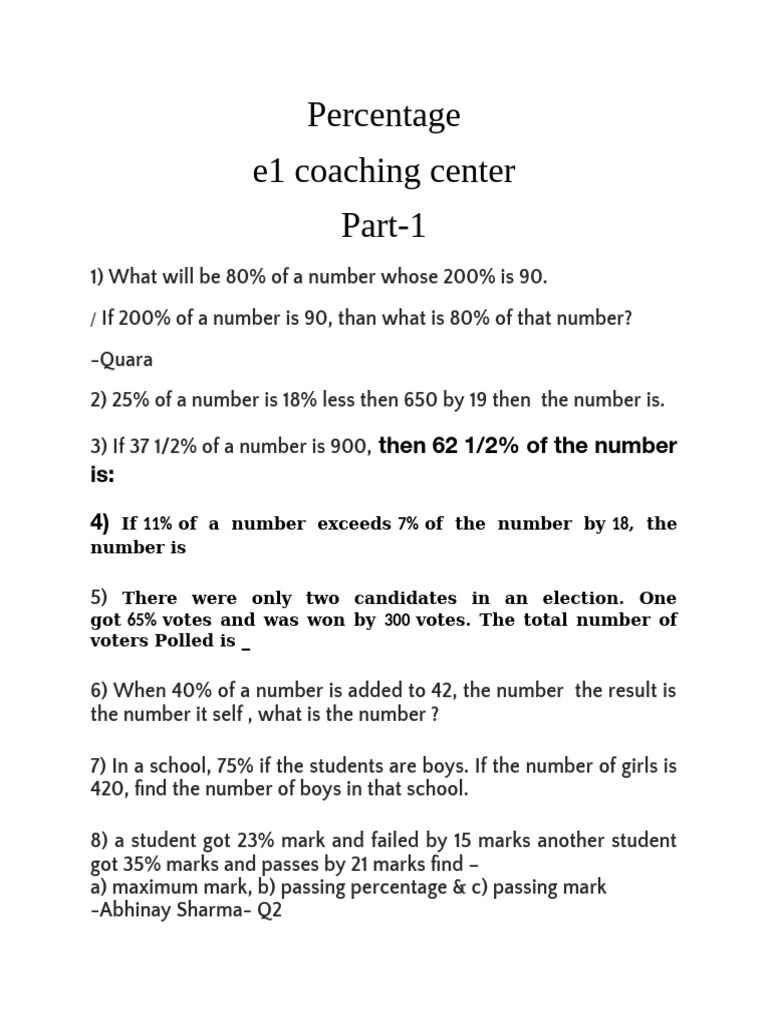 E1 Coaching Center Arithmetic Guide | PDF | Depreciation | Elections