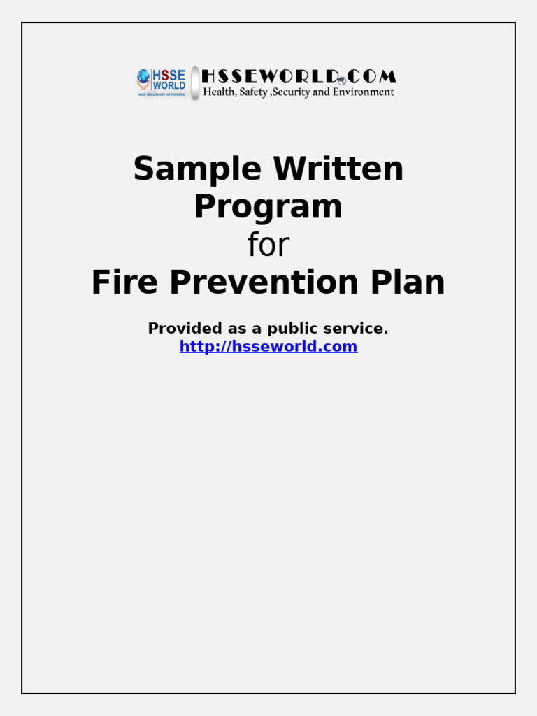 OSHA Fire Prevention Plan Guide | PDF | Fire Safety | Fires
