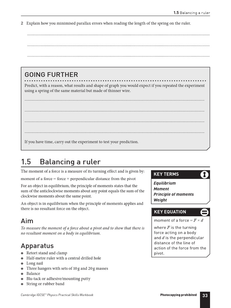 Balancing a Ruler Experiment | PDF | Force | Classical Mechanics