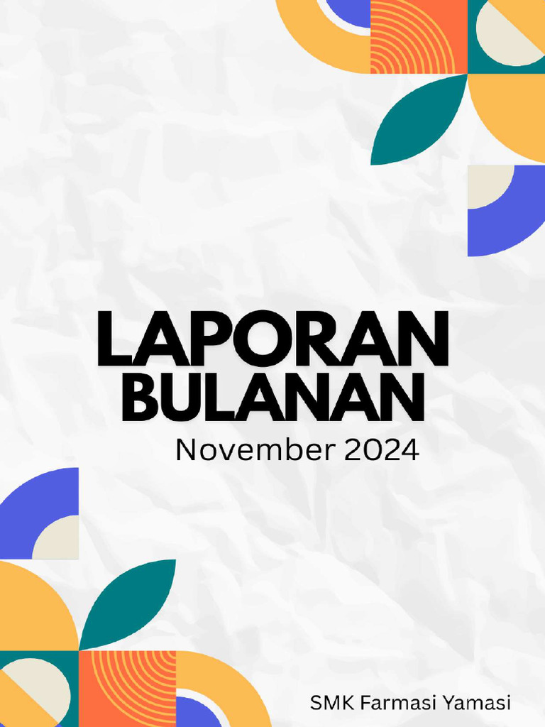 Oranye Biru dan Hijau Modern Laporan Mingguan Cover (3) | PDF