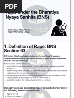 Rape Under Bnss and Bns | PDF | Rape | Consent