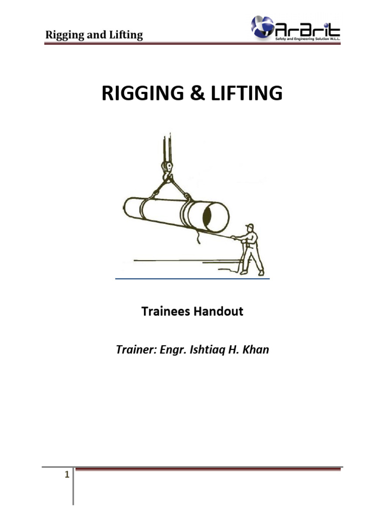 Rigging and Slinging | PDF | Crane (Machine) | Elevator
