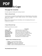 Typesof Research Gaps | PDF