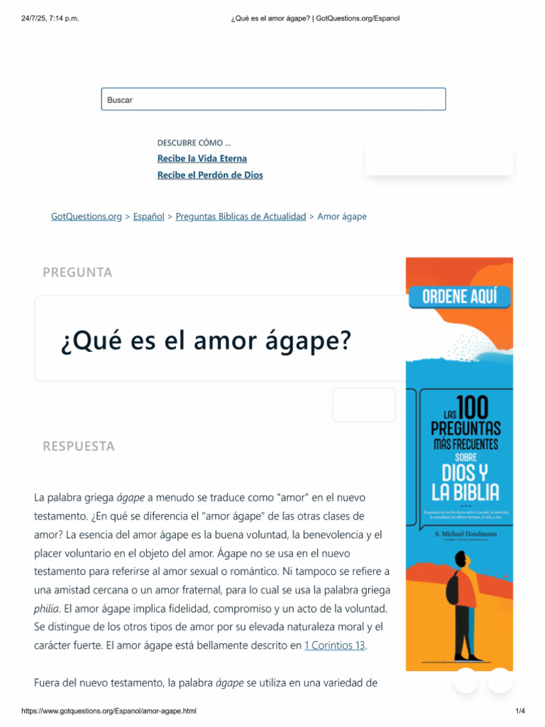 ¿Qué Es El Amor Ágape | PDF