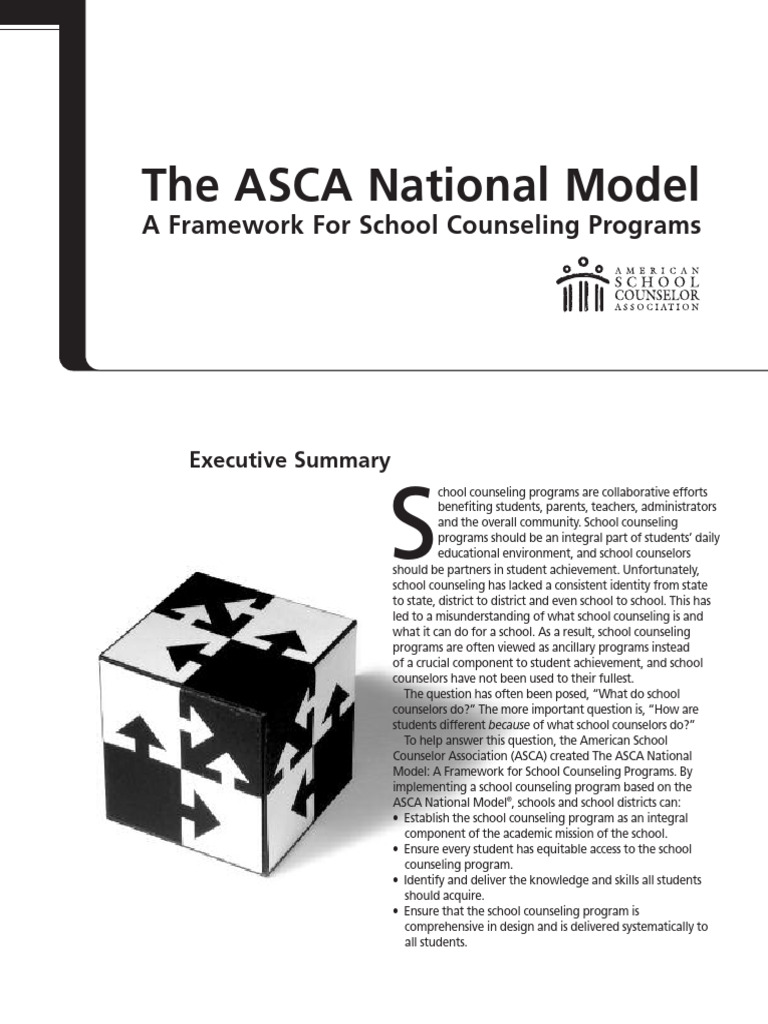 ASCA National Model for School Counseling | PDF | School Counselor ...