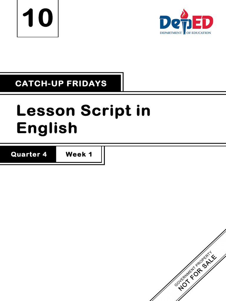 English 10 Lesson Script: Catch-Up Fridays | PDF | South China Sea ...