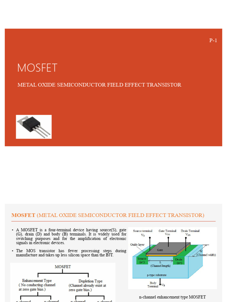 MOSFET Operation and Characteristics | PDF | Field Effect Transistor ...